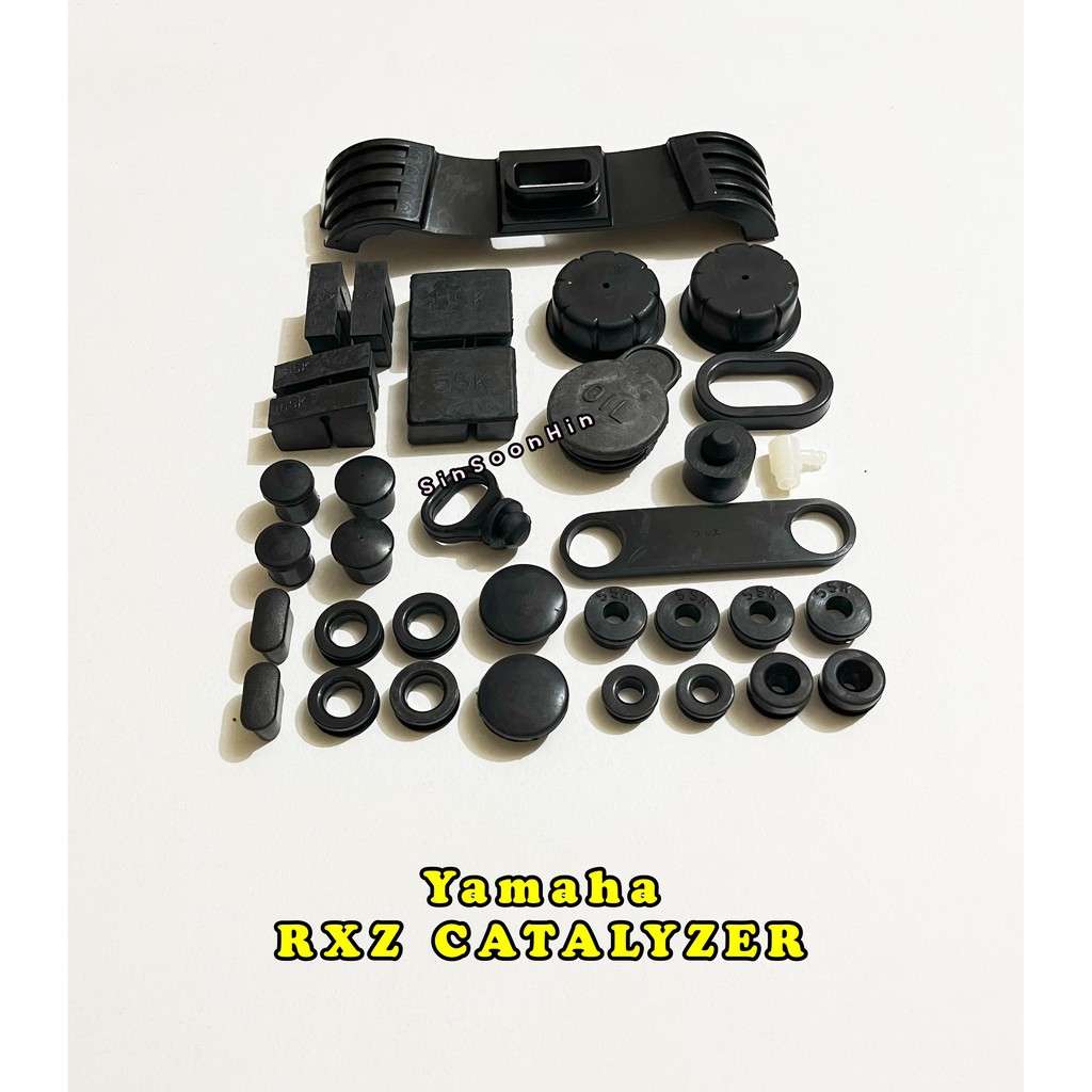 Yamaha RXZ Catalyzer Full Body Cover Rubber Set # getah cover moto ...