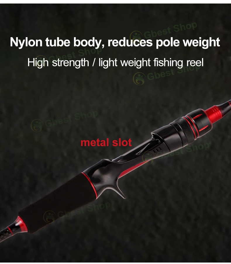 1.8M/2.1M/2.4M Fishing Rod stick spinning solid carbon fiber Casting ...