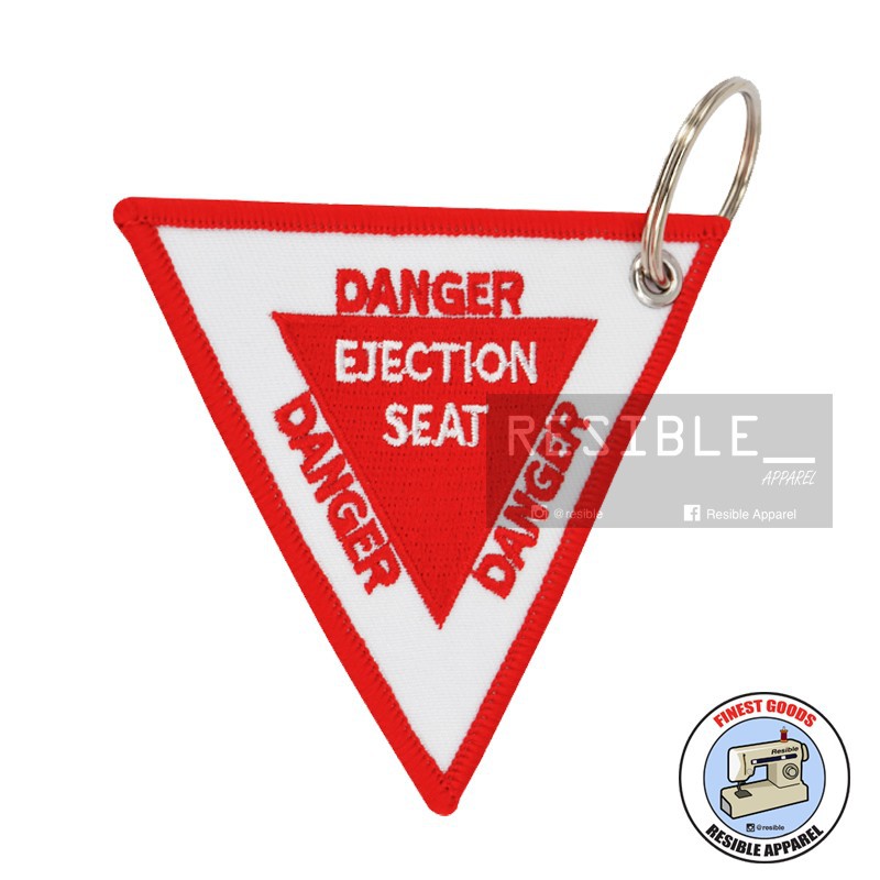 GANTUNGAN Premium Keychain Danger Ejection Seat Pilot Bomber Embroidered Keychain | Shopee Malaysia
