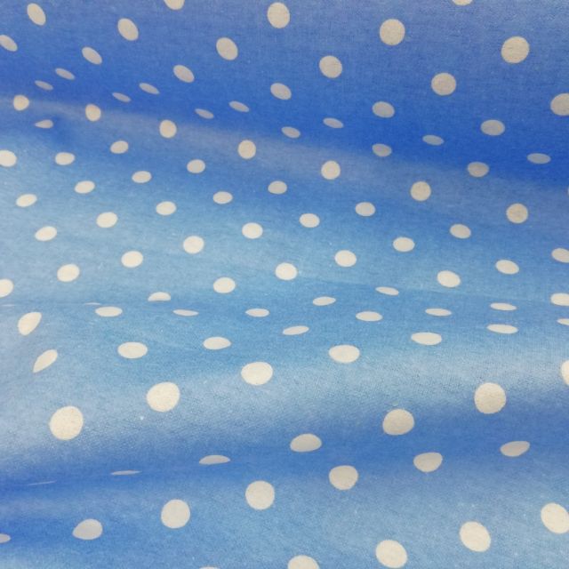 42" Kain Cotton Flannel Corak Polkadot (Biru) | Shopee Malaysia