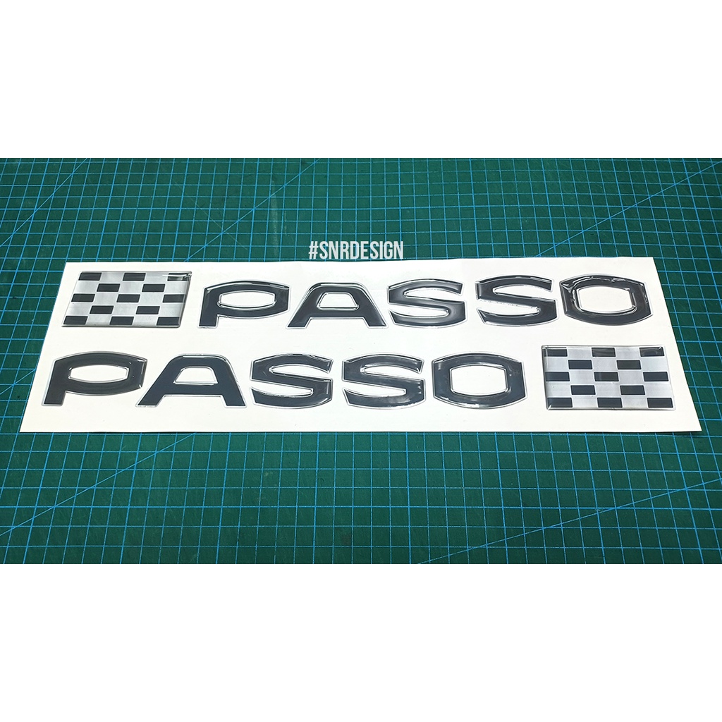 Passo Racy door side - Emblem/sticker (Oracal, Germany) Ready Stock ...