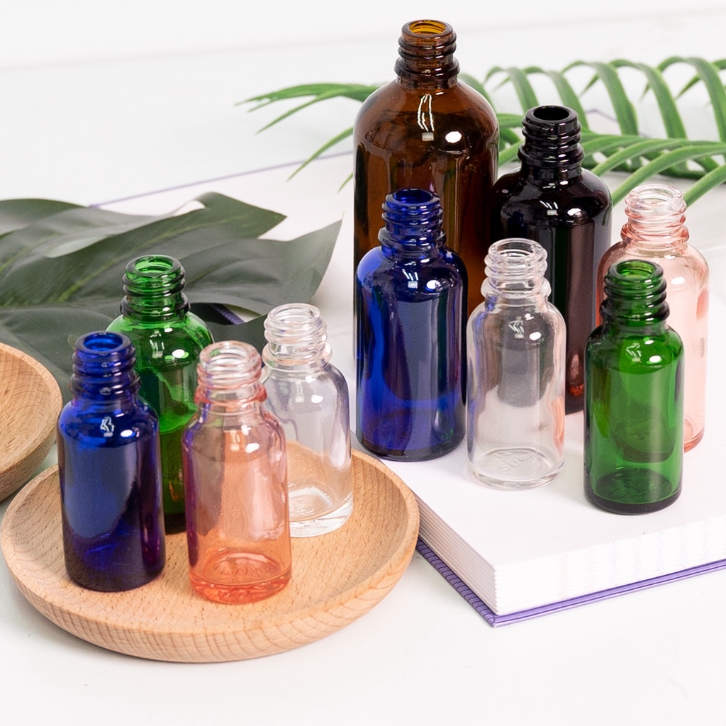 Amber / Transparent / Pink / Blue / Green Frosted GLASS BOTTLE for ...