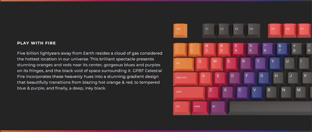 Glorious PBT Celestial Series Key Caps ( Fire / Ice ) | Shopee Malaysia