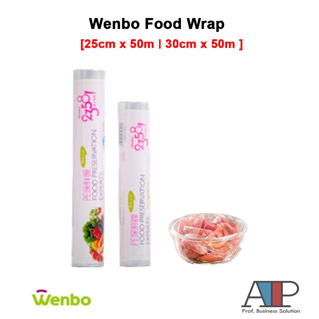 Wenbo Kitchen Food Plastic Foil Cling Film Wrap 25cm 30cm | Shopee Malaysia