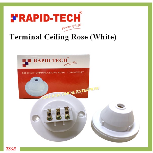 🔥Ready Stock🔥 Ceiling Rose C/W 3 Terminal TCR-505W-RT | Shopee Malaysia