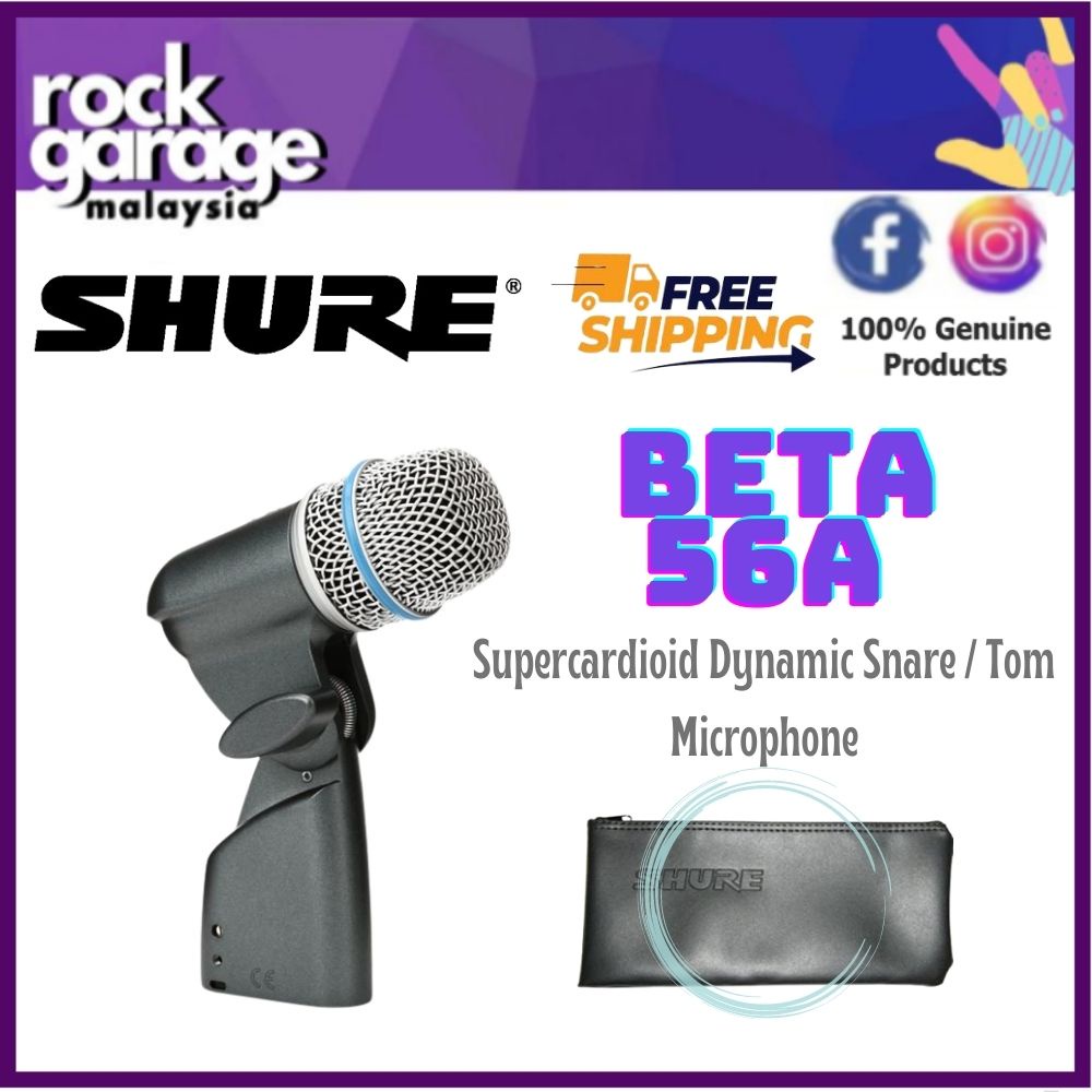 Shure BETA 56A Supercardioid Dynamic Snare / Tom Microphone (BETA-56A / BETA56A) | Shopee Malaysia