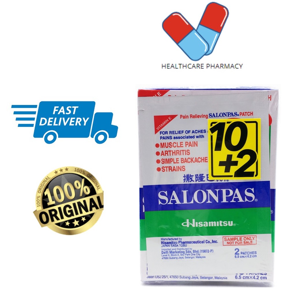 SALONPAS 10 PATCHES ( 6.5CM X 4.2CM ) | Shopee Malaysia