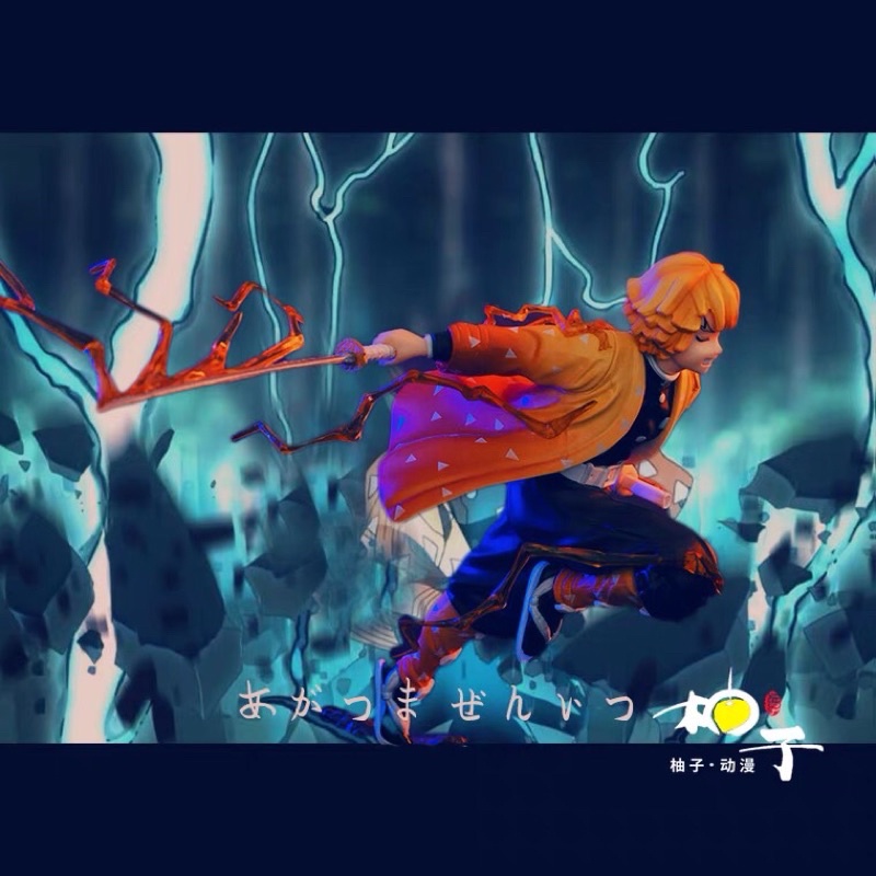 DEMON SLAYER KIMETSU NO YAIBA🔥ZENITSU AGATSUMA LIGHTING EFFECT FIGURE ️ ...