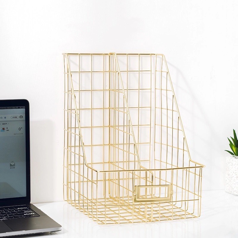 GG🔥File Rack Magazine File Stand Holder Desk Metal Organizer File ...