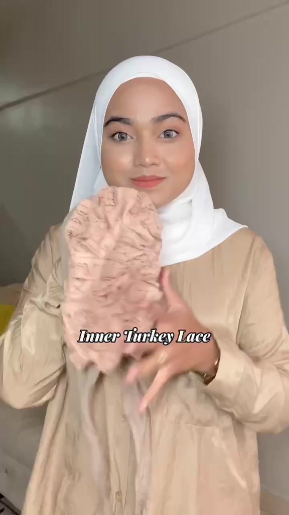 ALAYNA Inner Lace Turki | Scarf Anak Tudung Sanggul Bertali Skaf ...