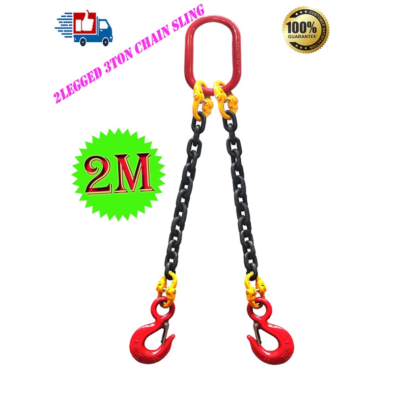 2LEGGED 3TON LIFTING CHAIN SLING 2METER LENGTH | Shopee Malaysia