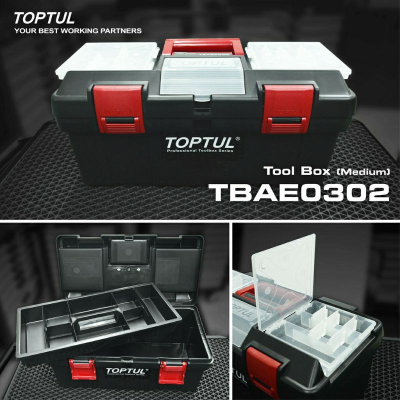 TOPTUL Tool Box - Medium (TBAE0302) | Shopee Malaysia
