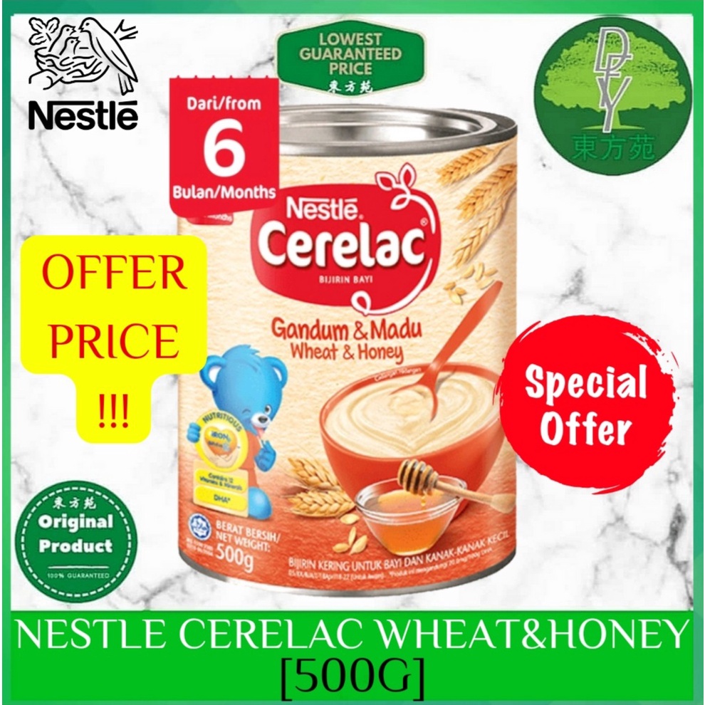 Nestle Cerelac Infant Cereals Wheat & Honey (500g) | Shopee Malaysia