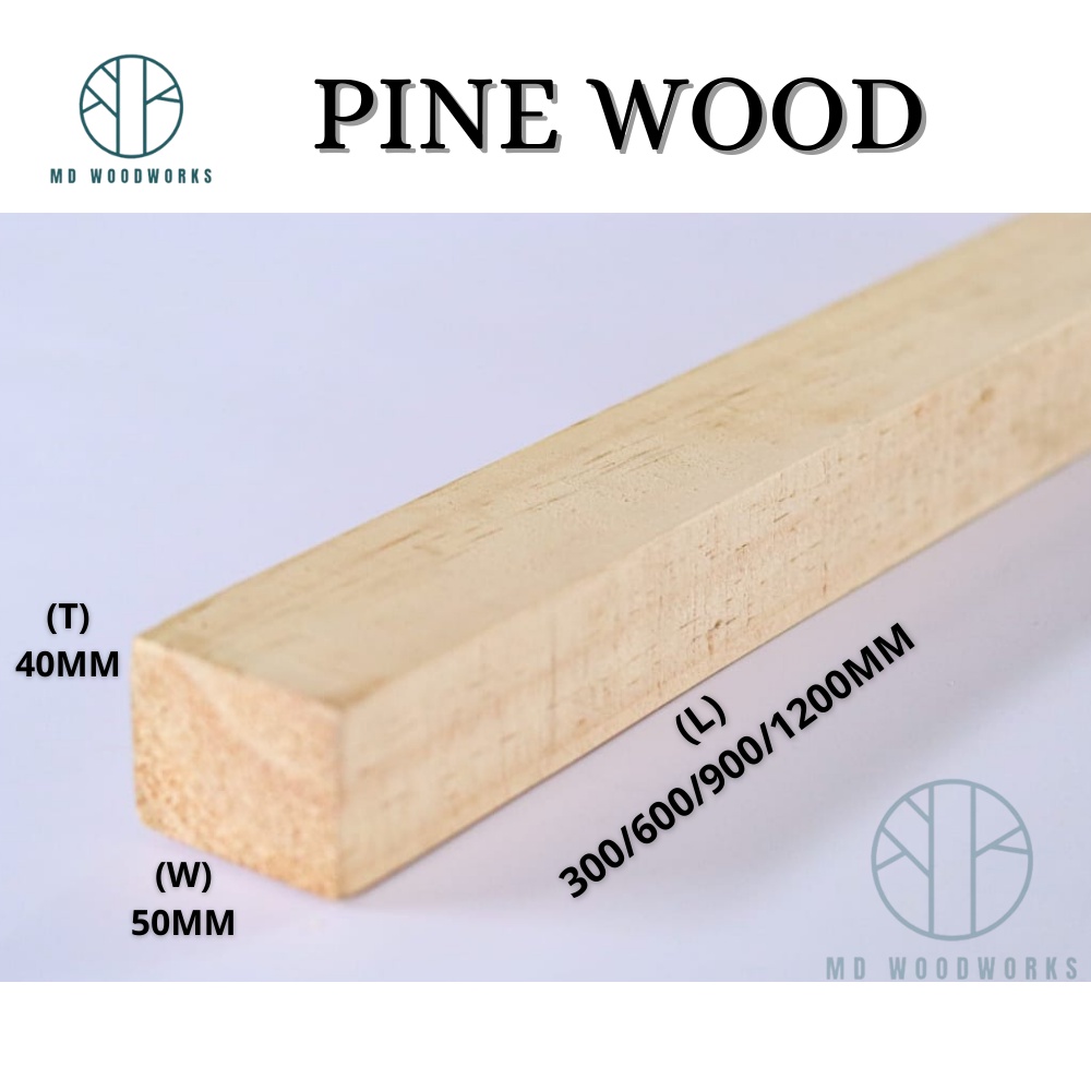 Pine Wood Plank - Thickness 40mm X Width 50mm -Siap Ketam Macam Baru ...