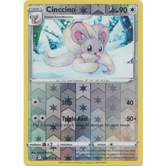 ** Cinccino / 125/172 / Reverse Holo & Uncommon / Sword & Shield Brilliant Stars Pokemon Trading ...