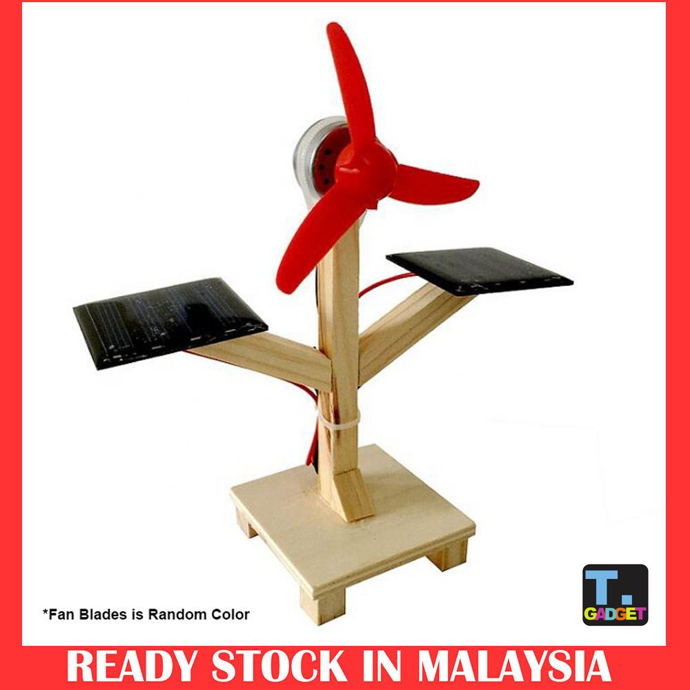 DIY Handmade Solar Power Fan Wood Solar Powered Toys STEAM Development ...