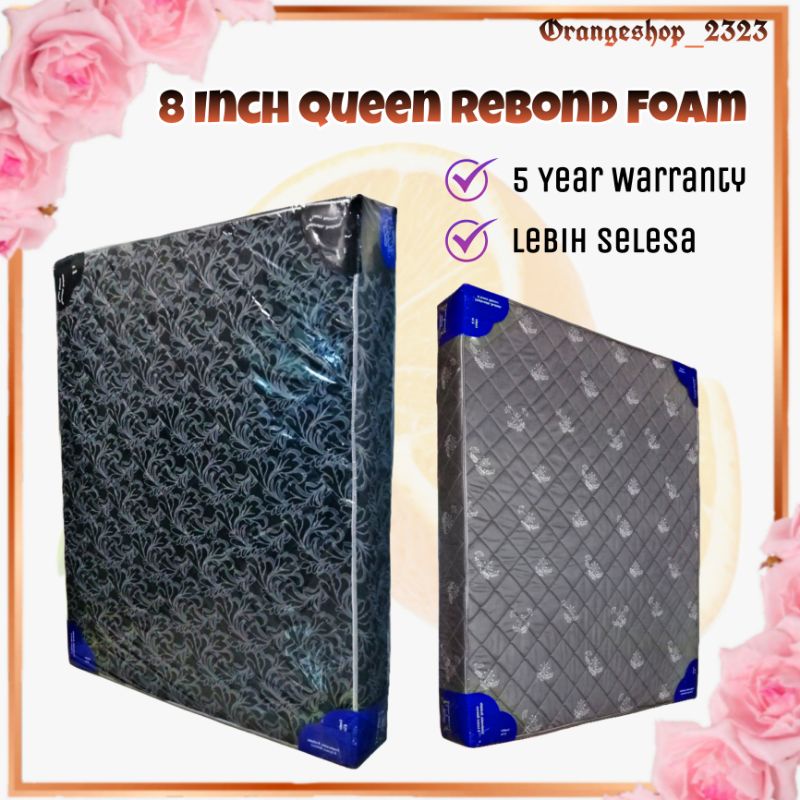🔥Queen Mattress Rebond Foam 8 Inch / Tilam Kelamin 8 Inci / Tilam Queen ...