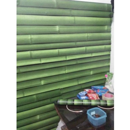 HIJAU Solid Green Bamboo Wallpaper 8M Long | Shopee Malaysia