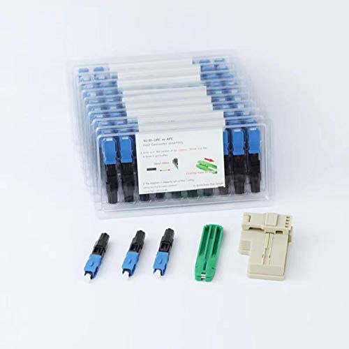 SC UPC Fiber Optic Fast Connector Single Mode 9/125 fiber Embedded SC ...