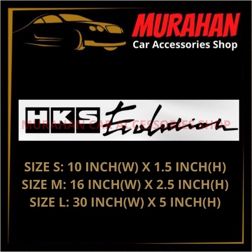 [READY STOCK] HKS EVOLUTION CAR STICKER WINDSCREEN INSPIRA LANCER ...