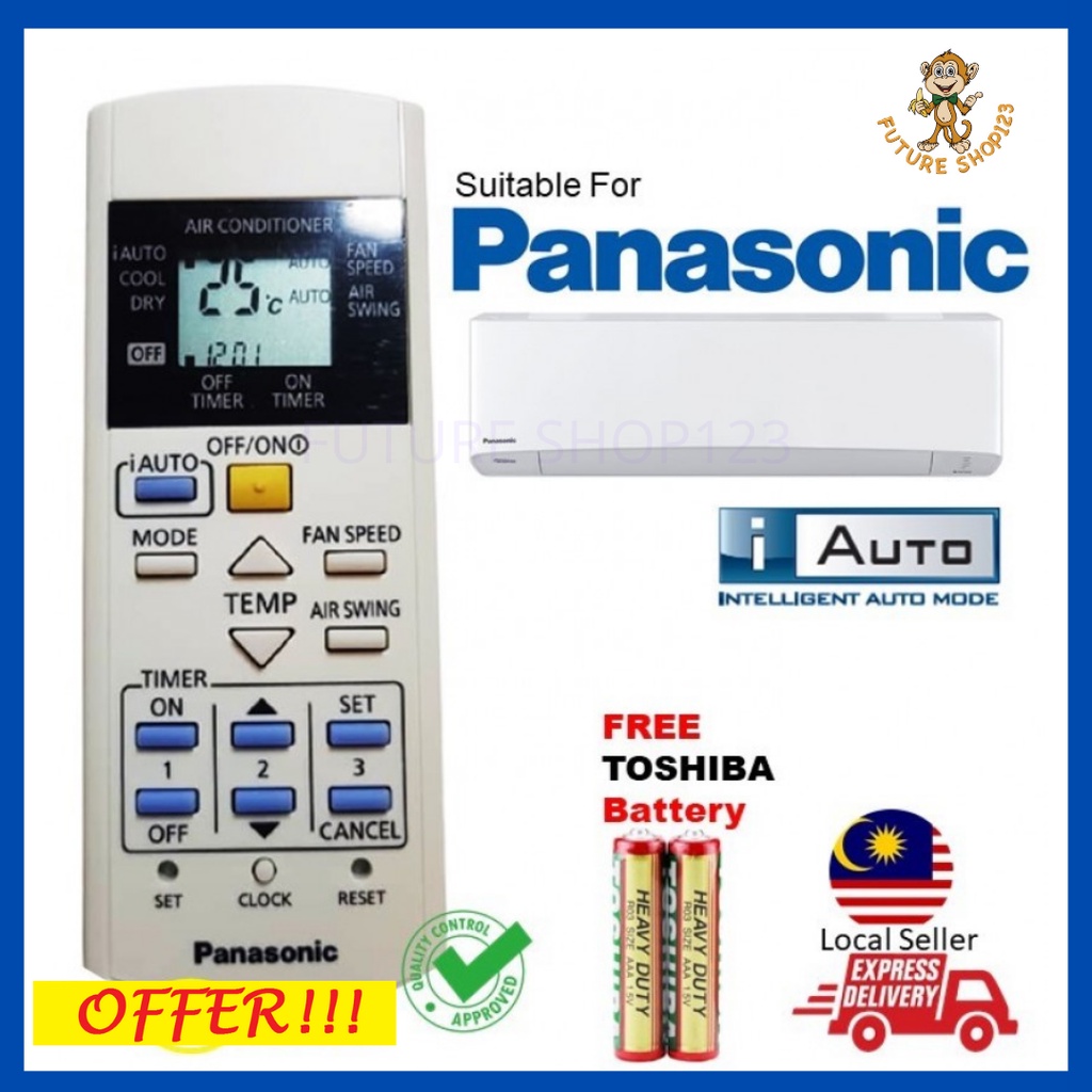 Panasonic i AUTO Air Conditioner remote control For A75C4625 A75C4448 ...