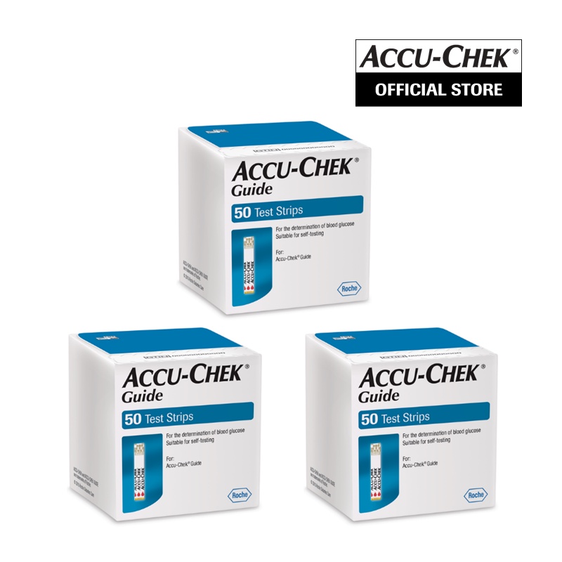 Accu-Chek Guide Test Strips 50s X3 [Expiry Date 2026-12-18] | Shopee ...