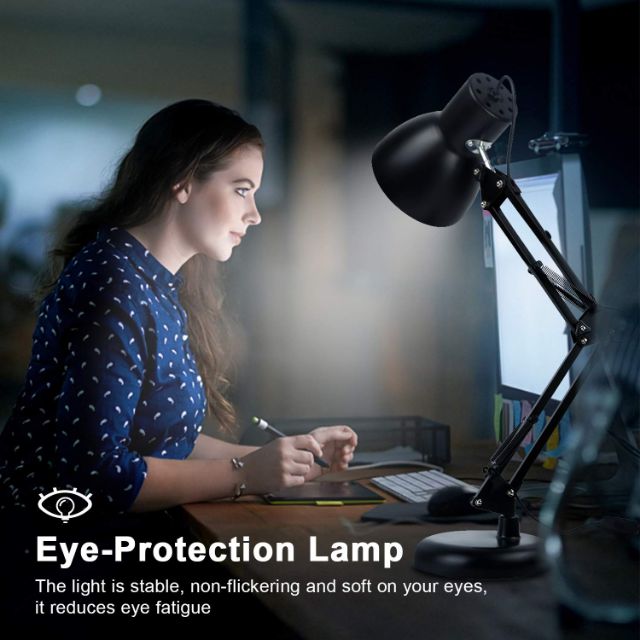 Dimmable,Tone Adjustable LED desk Lamp,USB ,2 Standing Modes,Adjustable ...