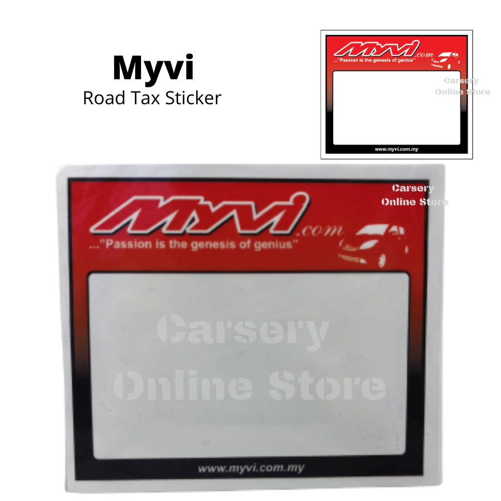 Car Road Tax Sticker (Type 2) Myvi RalliArt Advan nismo Impul Toyota ...
