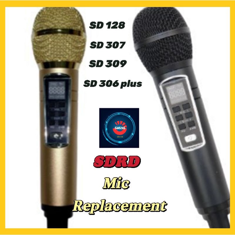 Replacement Microphone SDRD Dual Portable Karaoke Mic SD306plus SD309 SD307 SD128 | Shopee Malaysia
