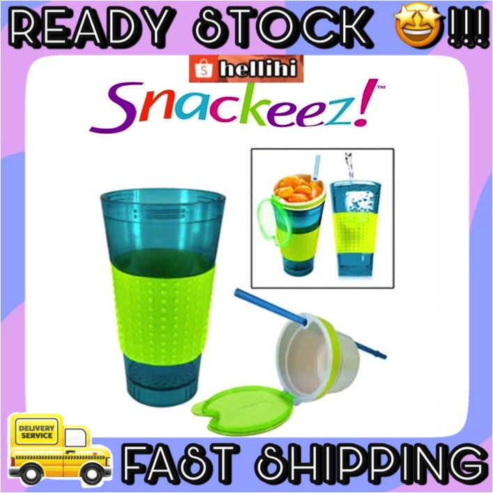 🔥2 IN 1🔥Snackeez Multi-Purpose Travel Cup Snack Drink In One Container ...