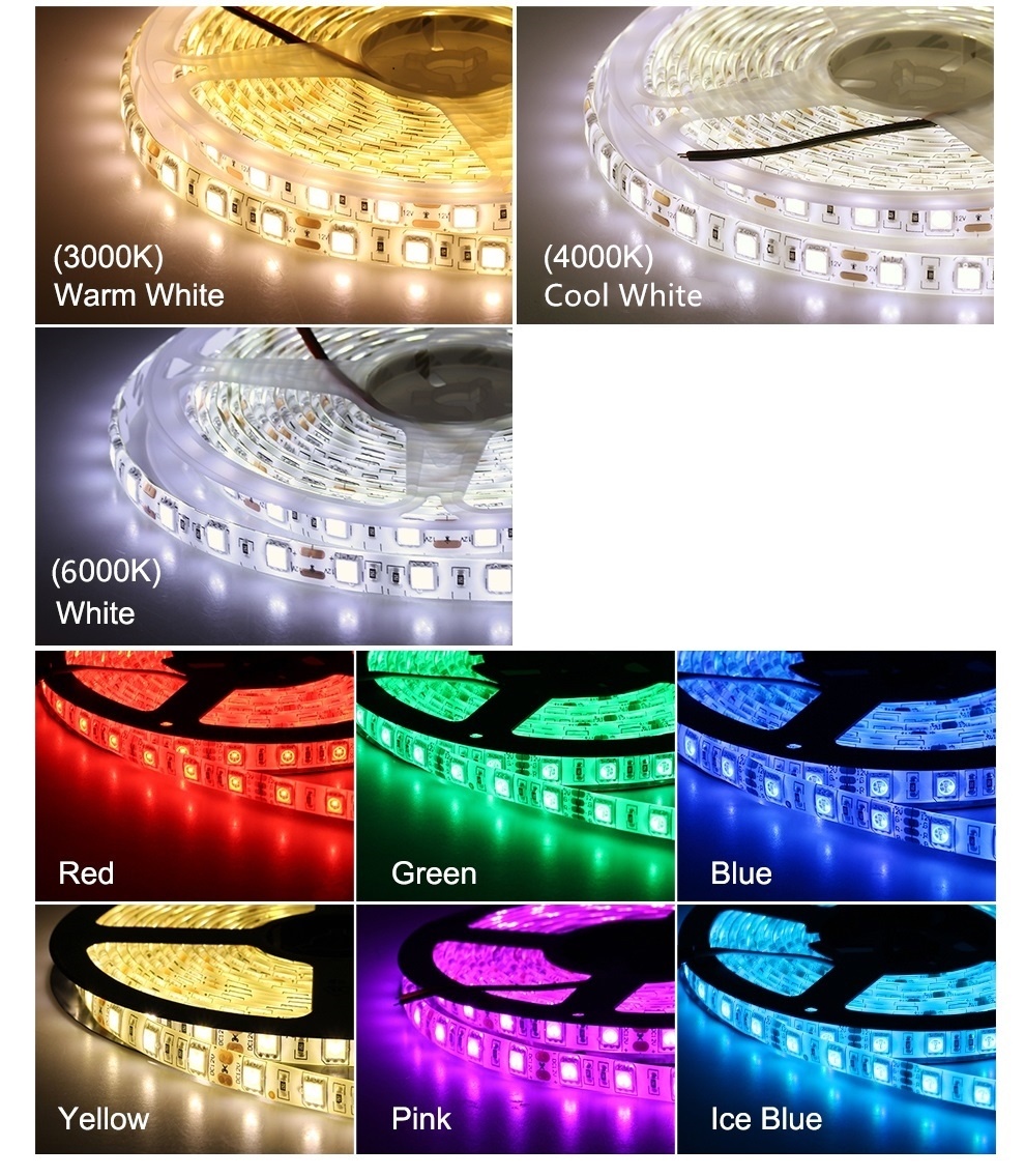 5050 60LED / 2835 120LED SUPER BRIGHT SMD LED STRIP LIGHT 5M 12V ...