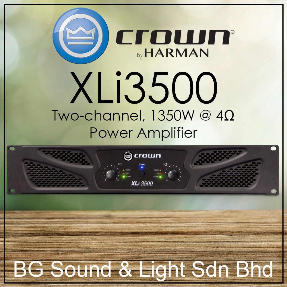 CROWN XLi-3500 Two-Channel Power Amplifier, 2 x 1350W @ 4Ω (XLi3500 ...