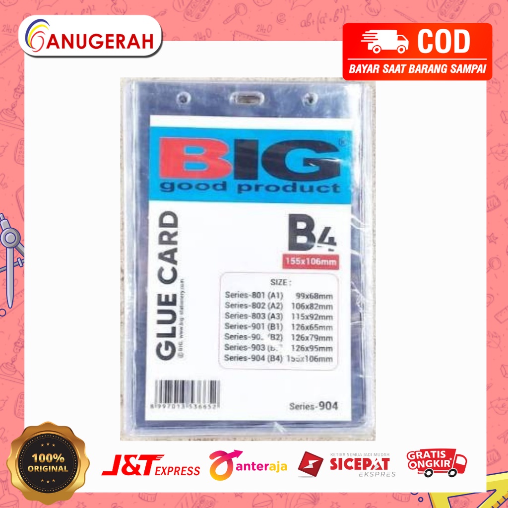 Big B4 904 NAME KEPLEK / CLEAR / TRANSPARENT PLASTIC ID CARD (PACK ...