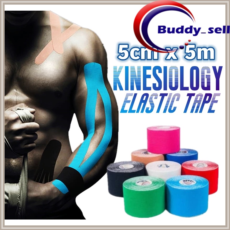 Kinesiology Sport Elastic Tape Physio Strapping Muscle Tape 5cm x 5m ...