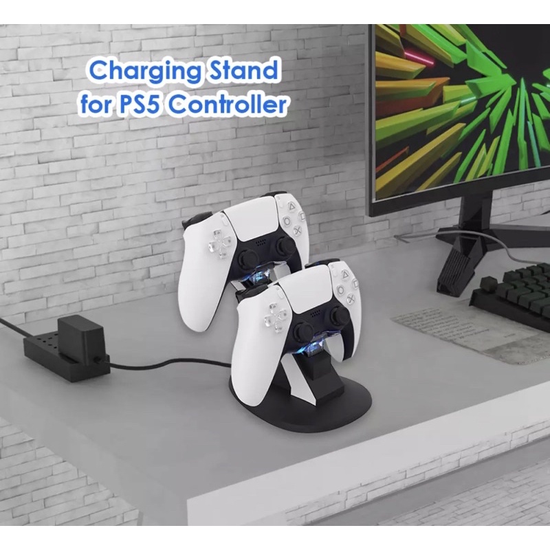 Dual Controller Desktop Charging Stand for Sony PS5 Charger Dock Cradle ...