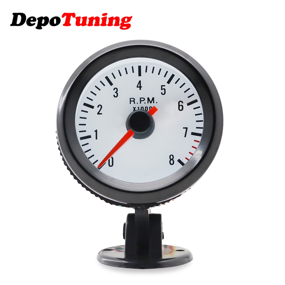 2 inch 52mm 0-8000RPM Tachometer Auto Car Tacho RPM Gauge Blue LED 12V ...