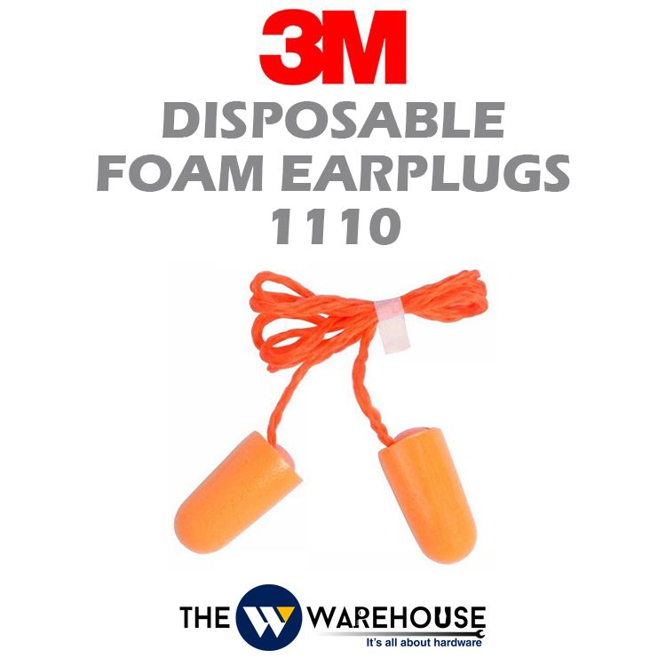 3M Reusable Corded or Disposable Ear Plug UF-01-100 / UF-01-000 / 1110 ...