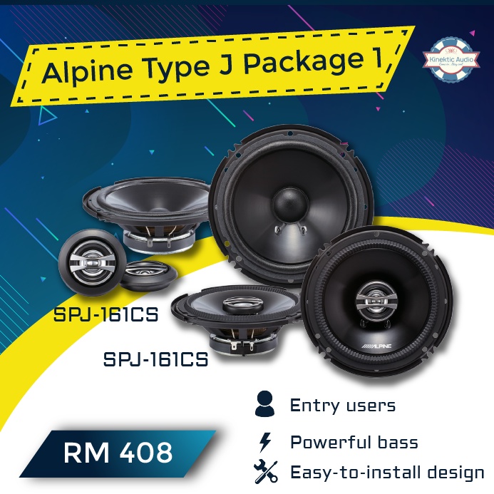 ALPINE SPJ-161CS + ALPINE SPJ-161C2 = 6" COMPONENT 2-WAY SPEAKER + 6 ...
