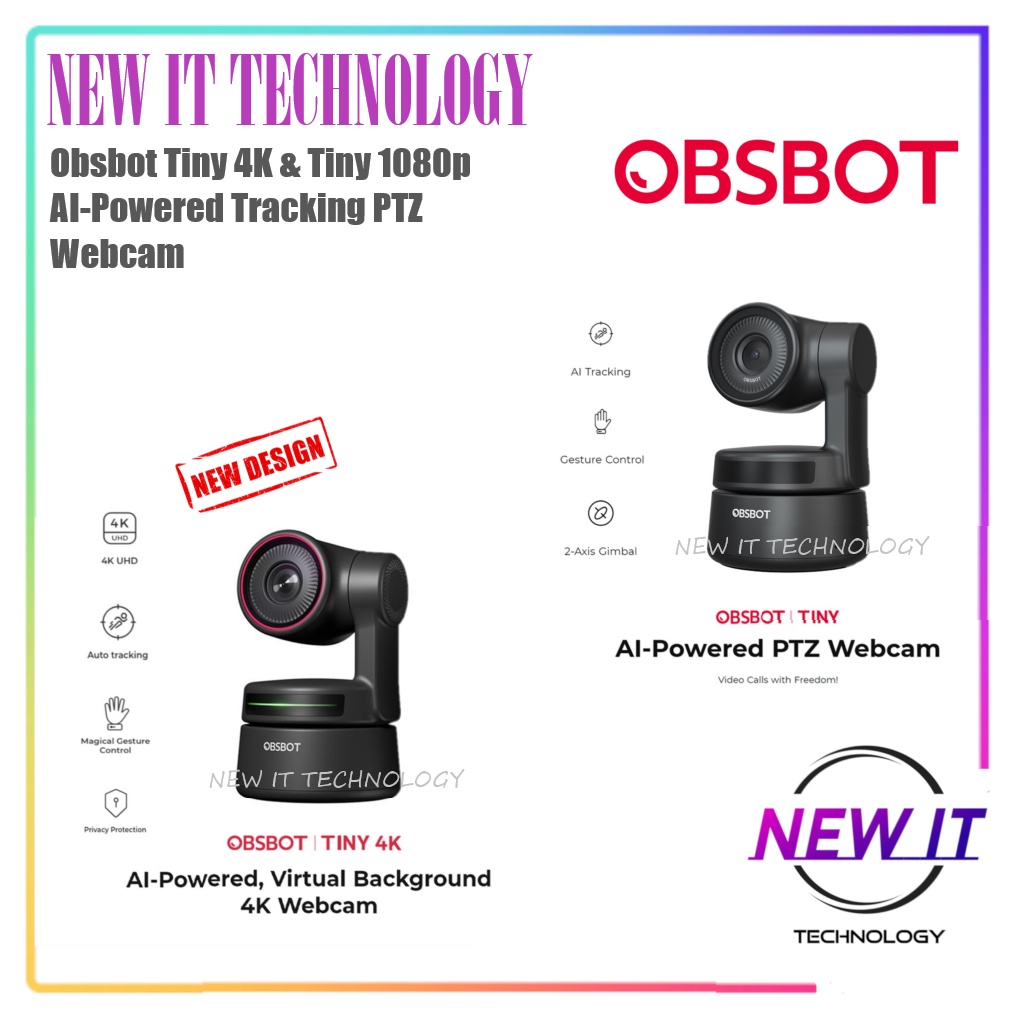 Obsbot Tiny 2 4K&Tiny 2 Lite&Tiny 1080p AI-Powered Tracking PTZ Webcam ...