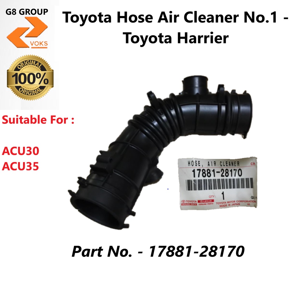 Toyota Hose Air Cleaner No.1 - Toyota Harrier ( 17881-28170 ) | Shopee ...