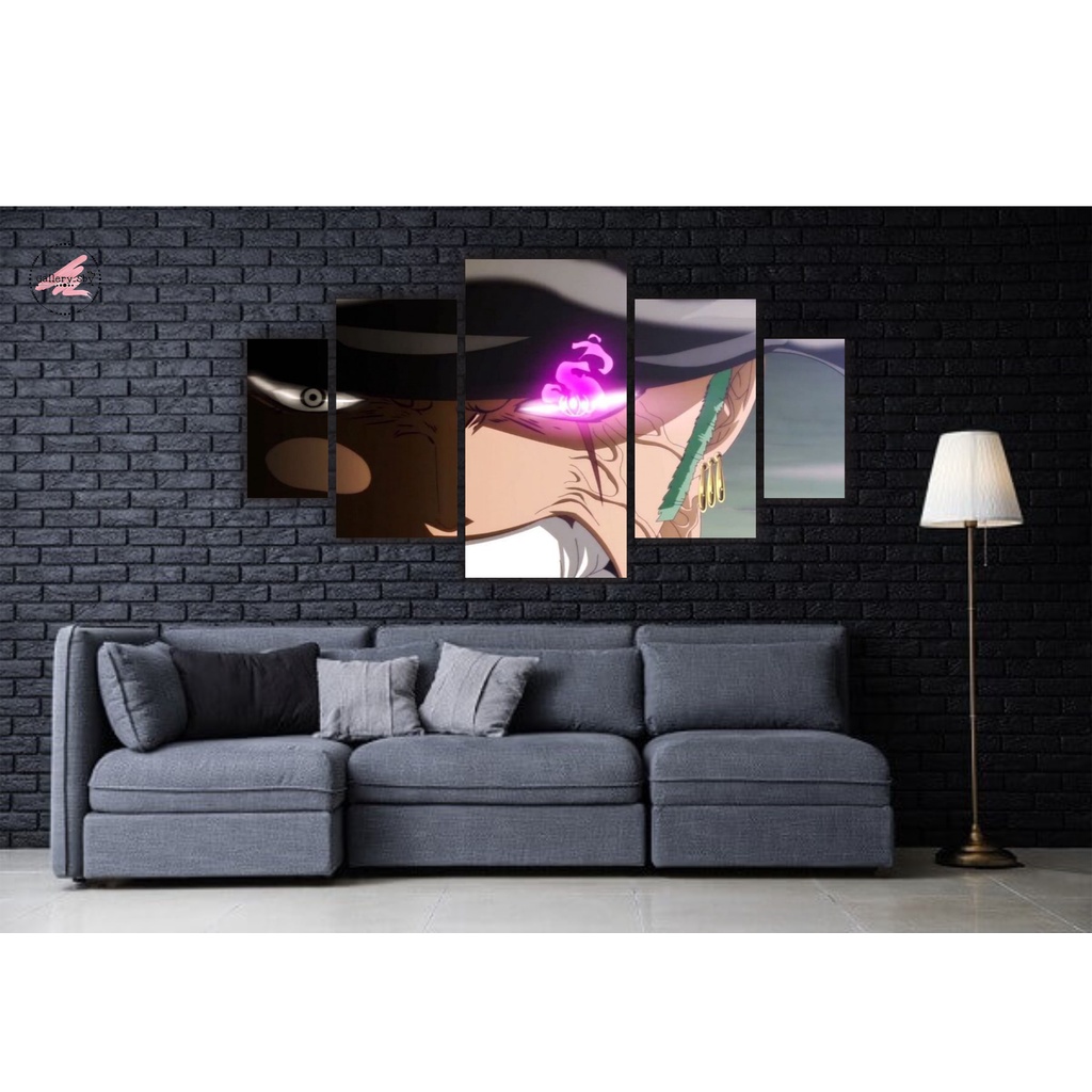 KAYU 1 SET ONE PIECE Roronoa Zoro Anime Wall Display 5pcs wooden Poster ...