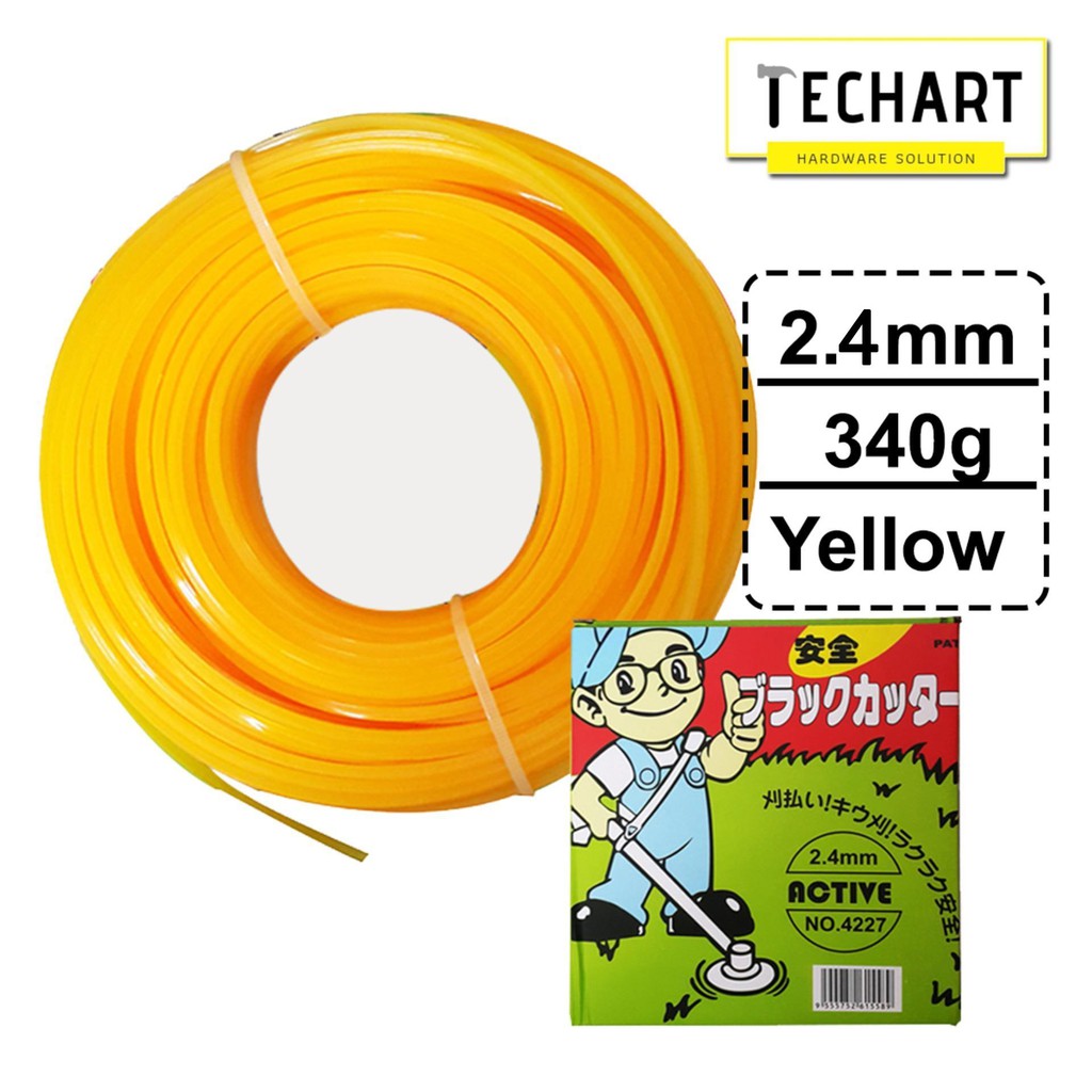 High Quality Grass Cutter Trimmer Line 2.4mm Yellow | Shopee Malaysia