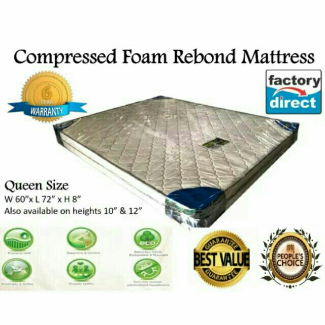 8 inches Compressed Foam Rebond Matress (Queen) | Shopee Malaysia