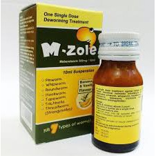 M-ZOLE SUSPENSION 10ML deworm Ubat cacing | Shopee Malaysia