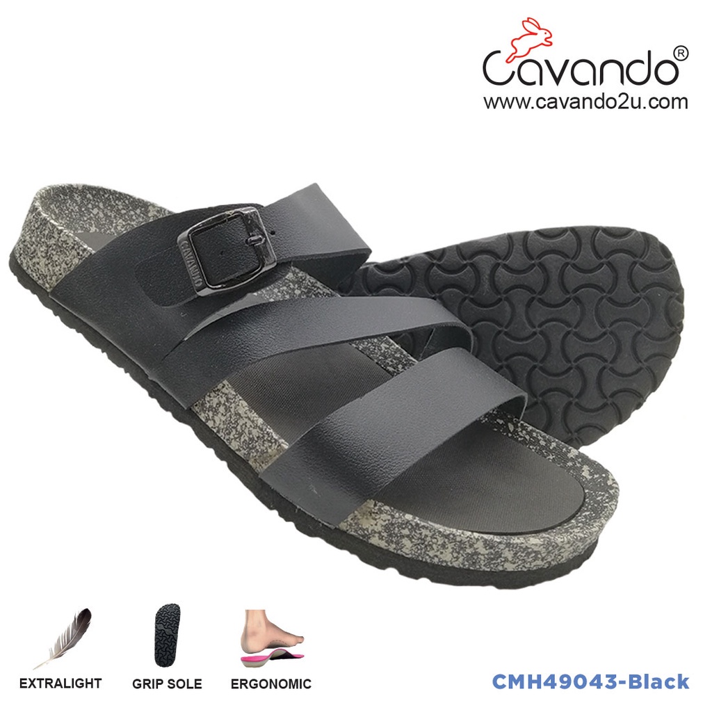 Cavando Men's Sandal CMH49043/CMH49044 (Black/Blue) | Shopee Malaysia
