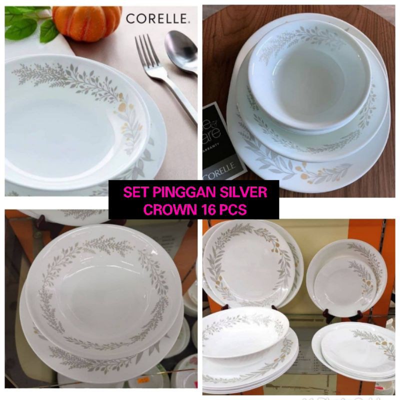 SET PINGGAN SILVER CROWN (16 PCS) | Shopee Malaysia