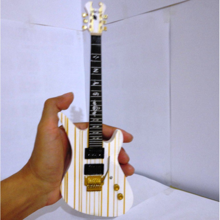 Schecter Synyster Gates White Guitar Miniature | Shopee Malaysia