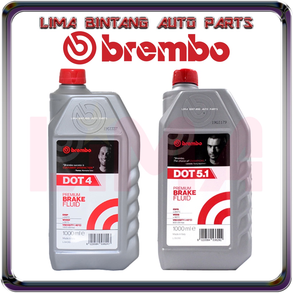 Brembo DOT 4 , DOT 5.1 Premium Brake Fluid Oil 1L ( Minyak Brek ...