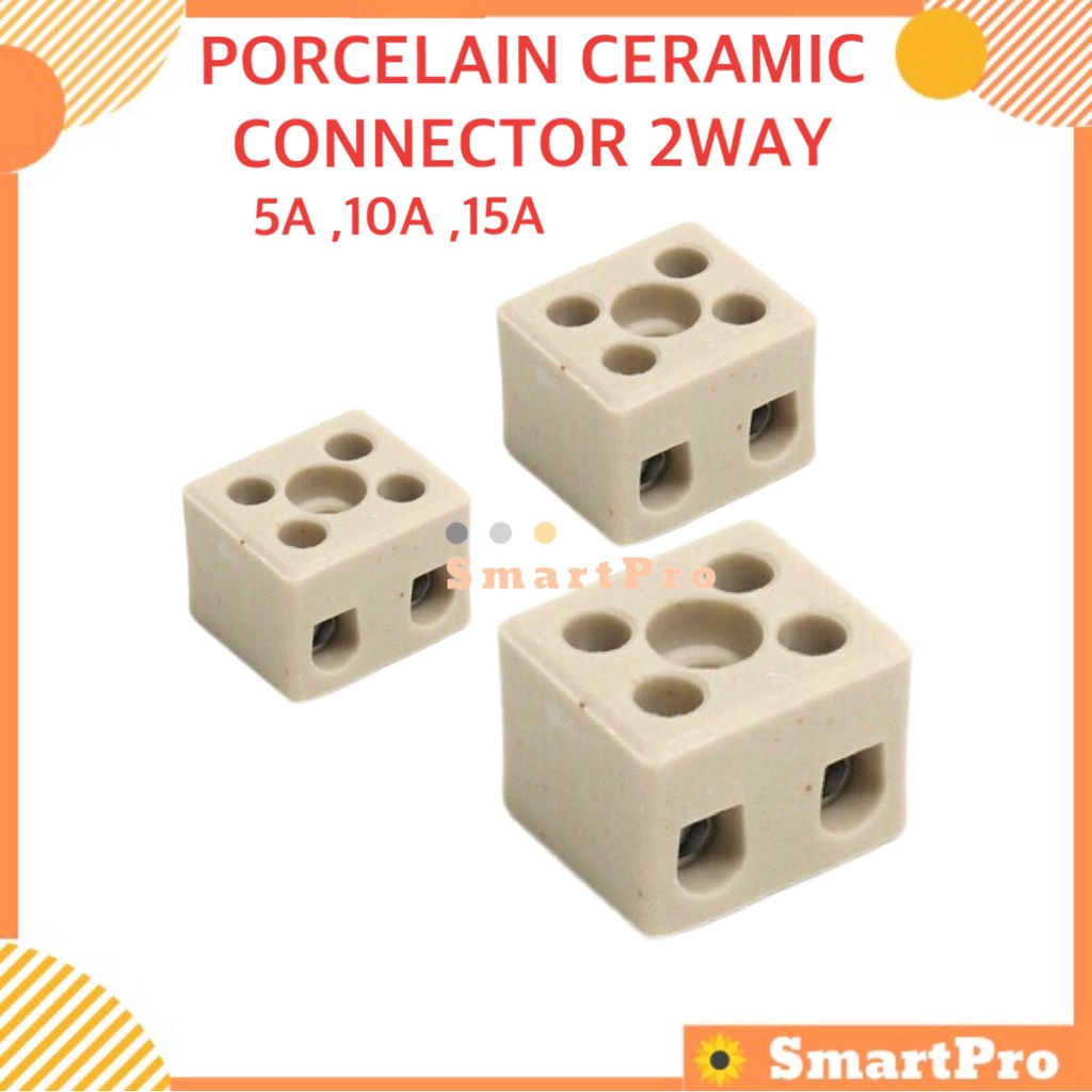 Porcelain Connector Ceramic Heat Resistant Connector - 2way 5A/ 10A ...