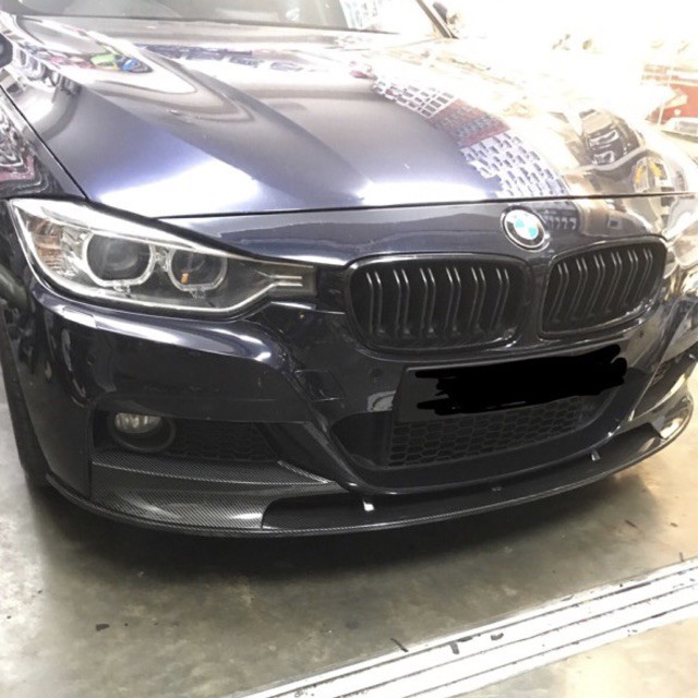 M-performance carbon Look front Lip defuser fix for BMW F30 msport M ...